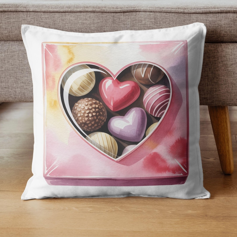 Valentine Chocolate Box Clipart, Sweet Dessert PNG Set (digital ...