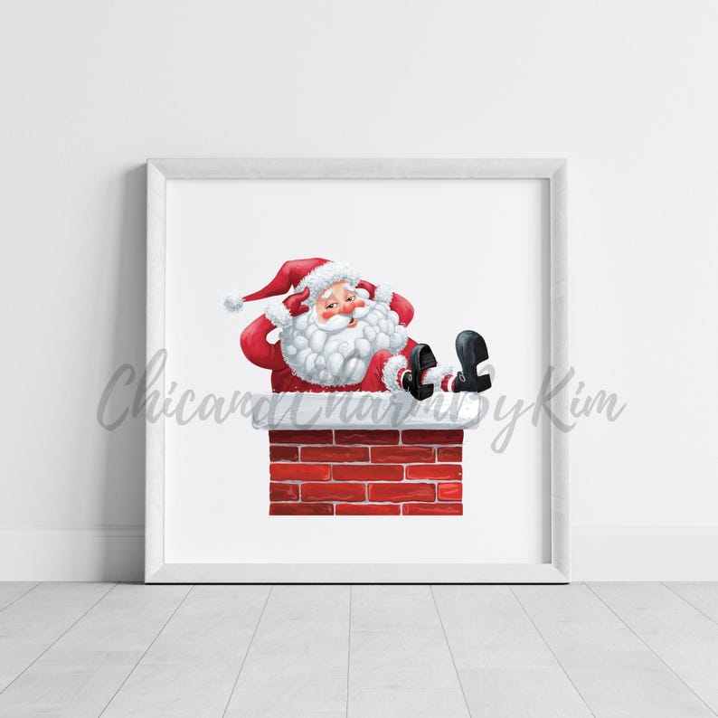 20 Funny Santa Stuck in Chimney Clipart, Santa Chimney Clipart ...