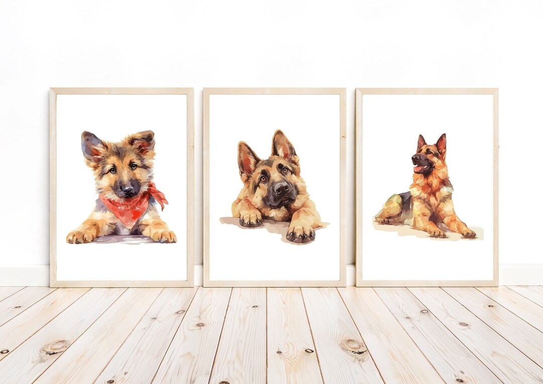 Pet Nursery Decor, German Shepherd Wall Art, German Shepherd Decor, Dog ...