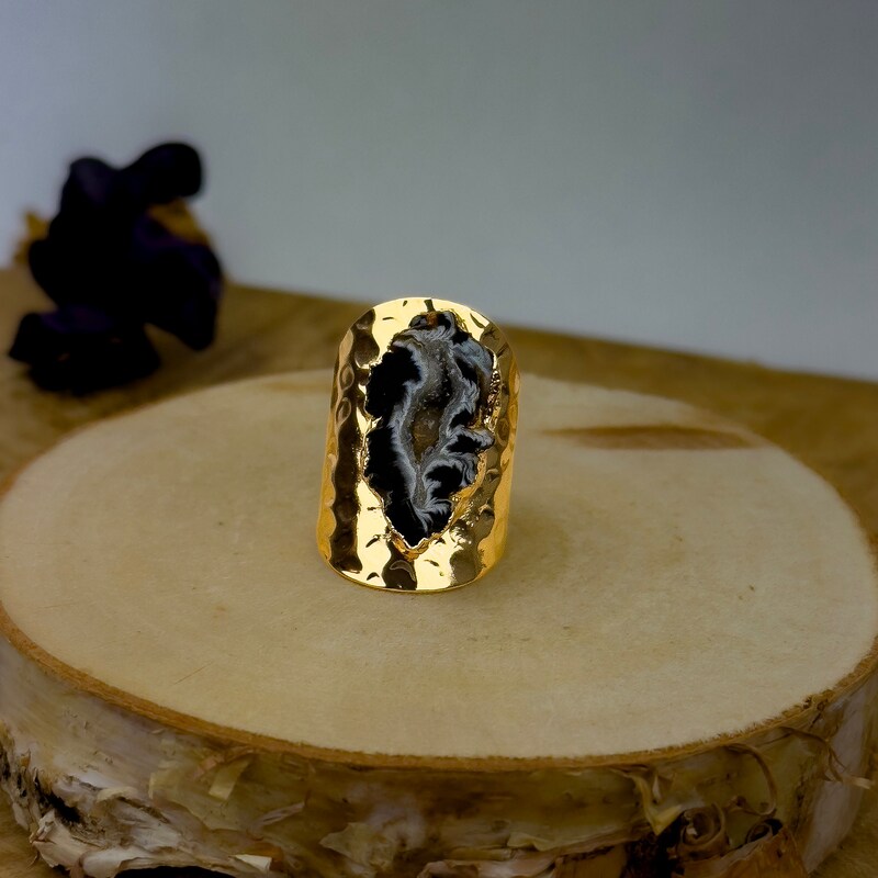 Geode Ring - Etsy
