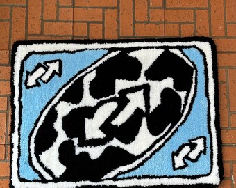 Uno Reverse Card Rug 3D Handmade Tufted Wall and Floor Rug - Etsy