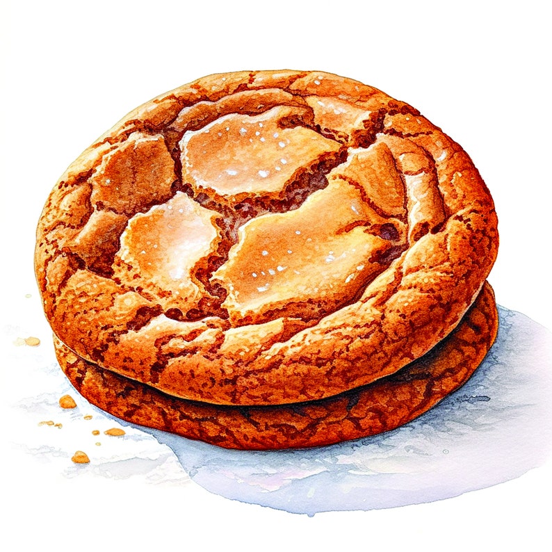 Cookie Watercolor Clipart Ai Art Print Instant Download for - Etsy