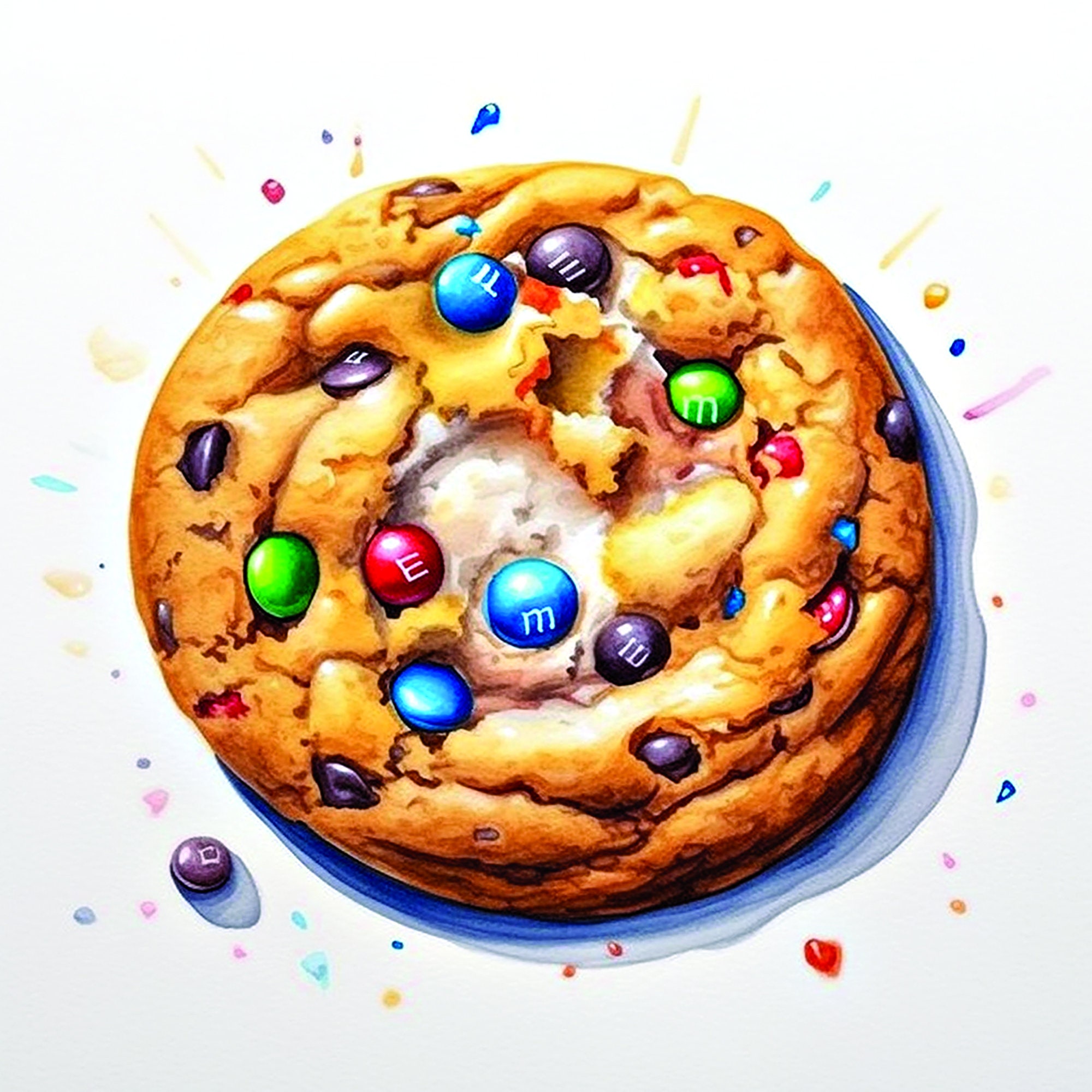 Cookie Watercolor Clipart Ai Art Print Instant Download for - Etsy UK