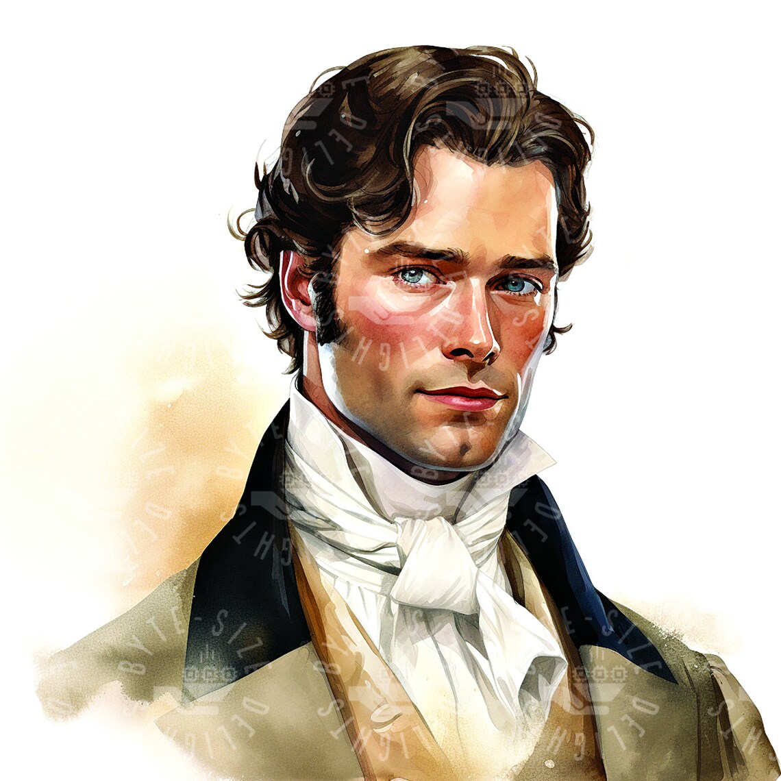 Victorian Men: Watercolor Paintings for Instant Download for Your Print ...