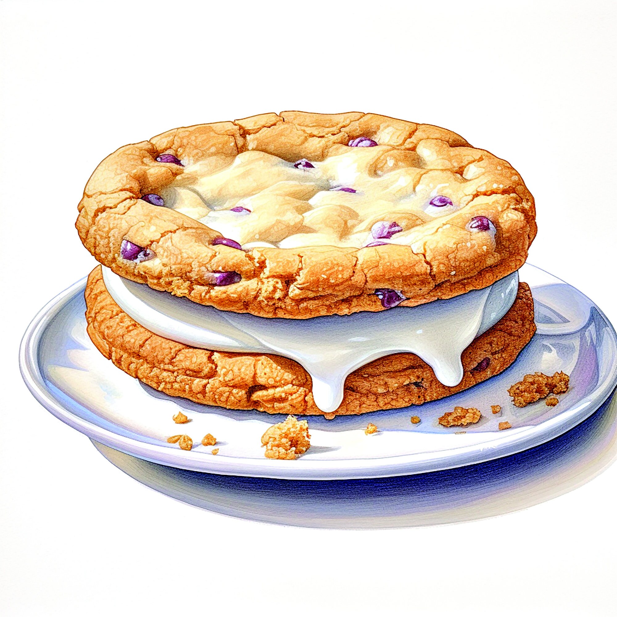 Cookie Watercolor Clipart Ai Art Print Instant Download for - Etsy UK