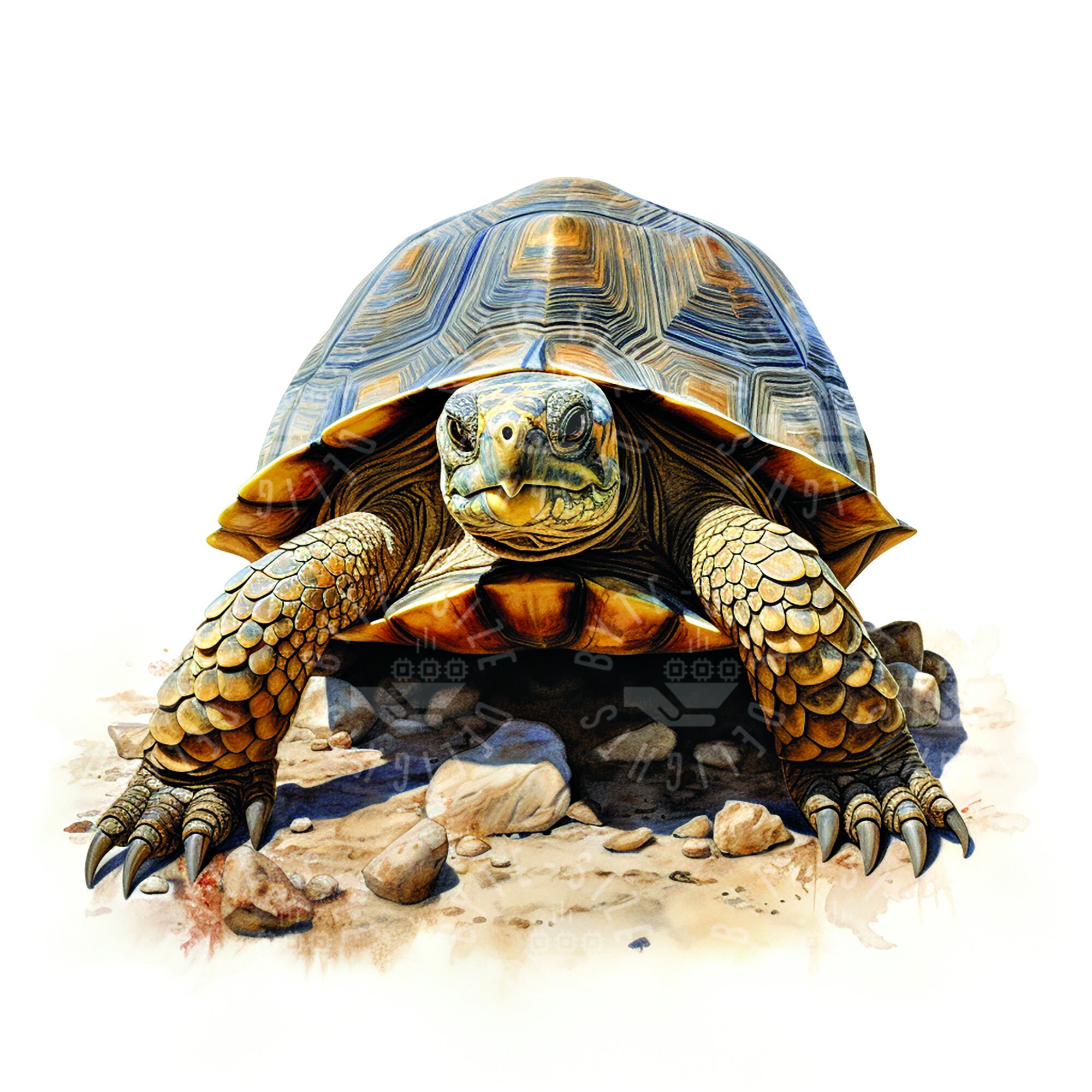 Tortoise Watercolor Clipart Ai Art Print Instant Download - Etsy