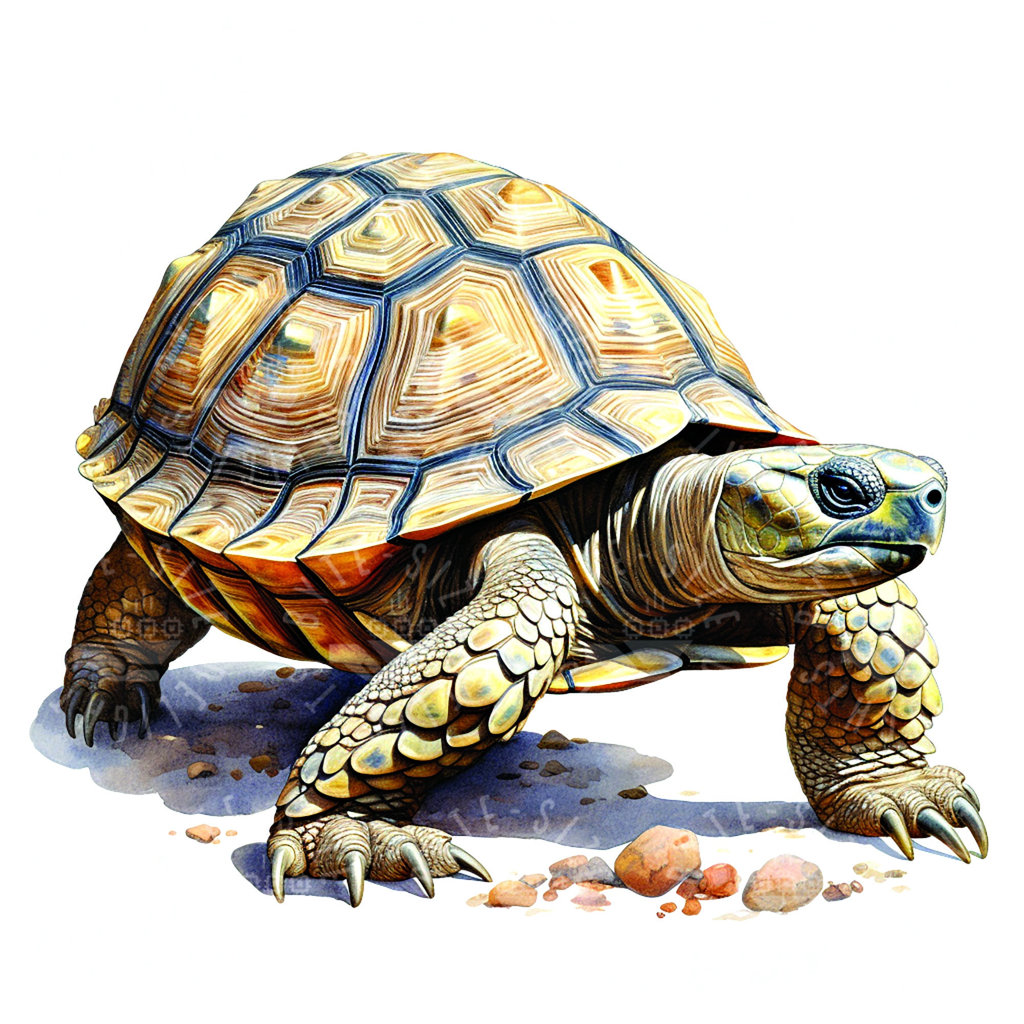 Tortoise Watercolor Clipart Ai Art Print Instant Download - Etsy