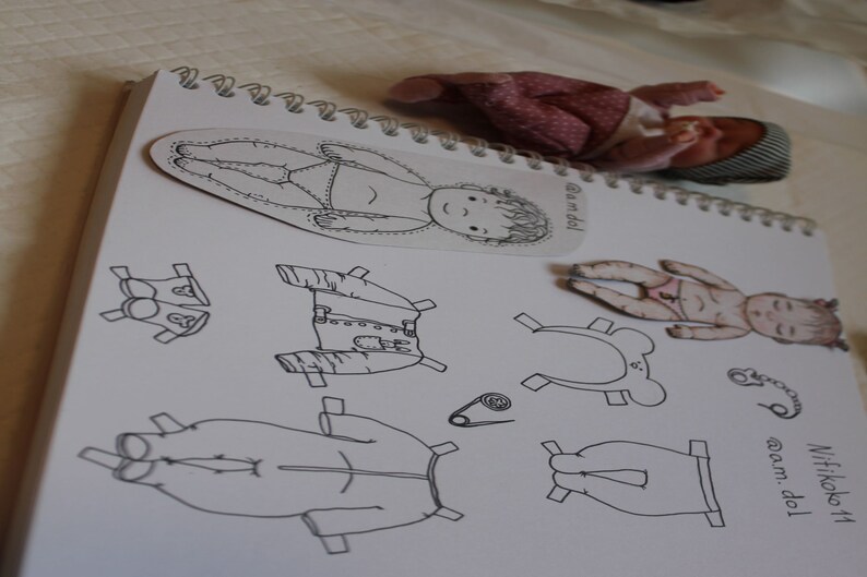 For Order Paper Doll Mini Reborn Mini Baby Doll Repaint Doll Cute ...