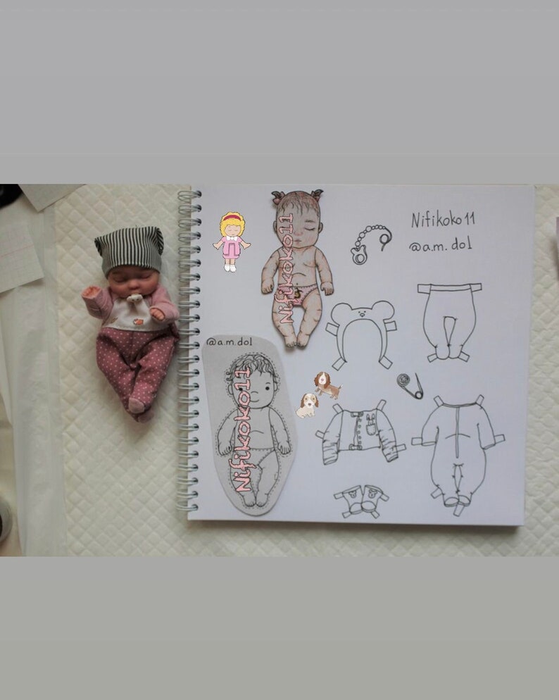 For Order Paper Doll Mini Reborn Mini Baby Doll Repaint Doll Cute ...