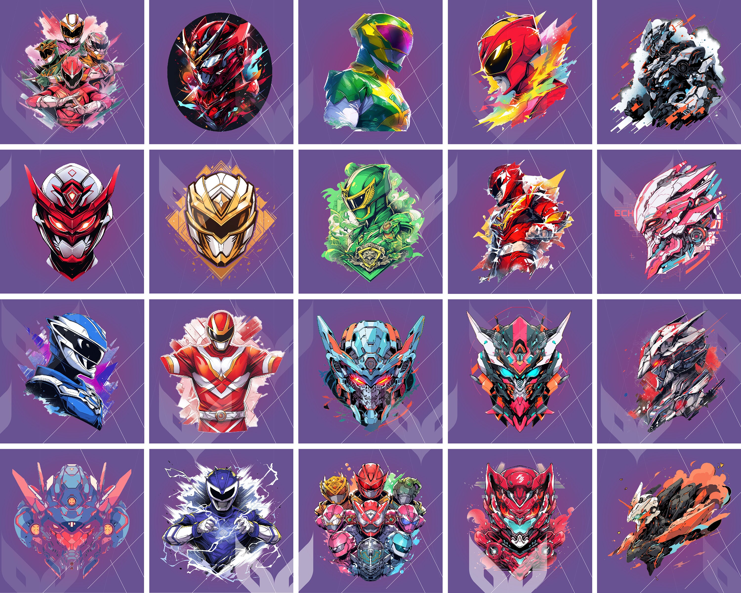 47 Mecha,power Ranger, Kamen Rider,logo Style,anime Style, Colorful ...