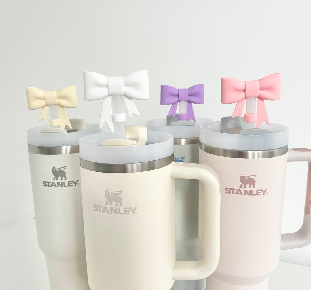 Straw Topper Cover for Thermos Sports Bottle Bow Stanley Straw Topper ...