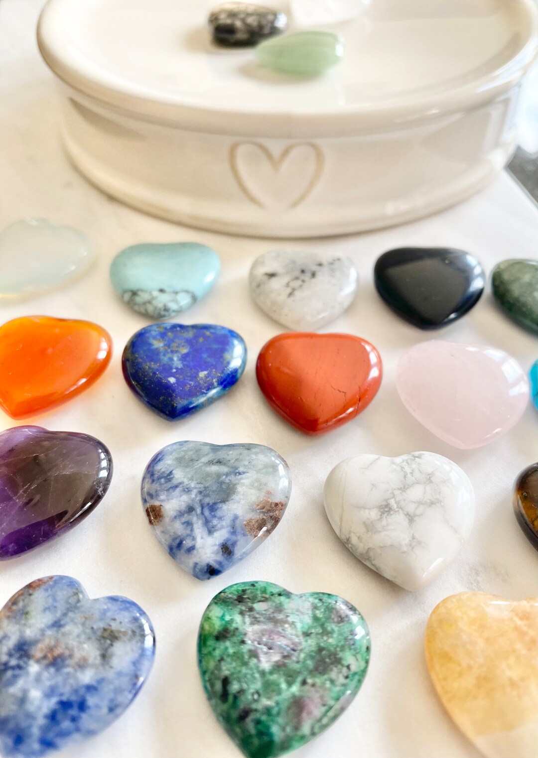 Healing Crystal Heart Stone for Crystal Lover Energy Stone Natural ...