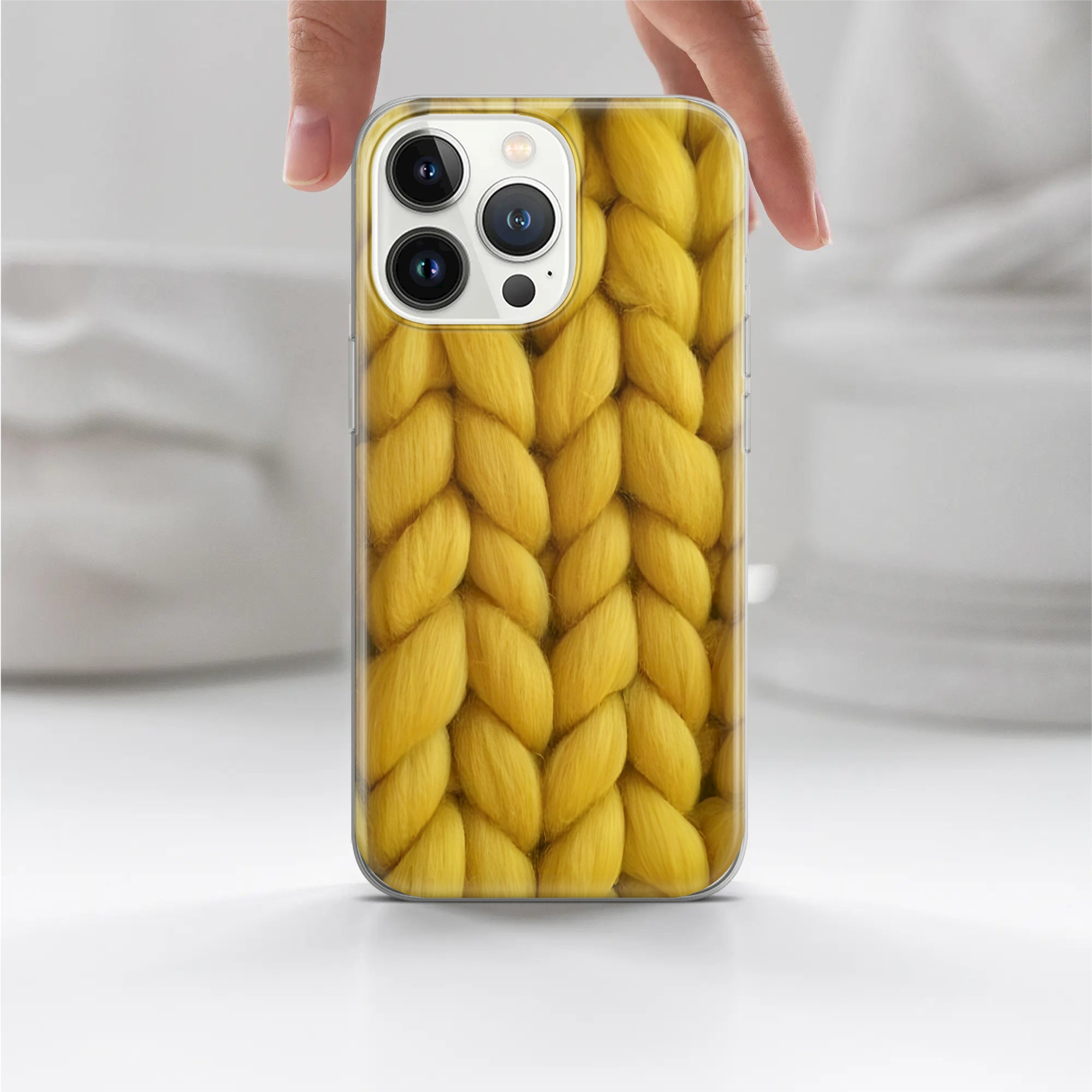 Knitting Pattern Phone Case Yarn Cover for iPhone 15pro, 14, 13, 12, 11 ...