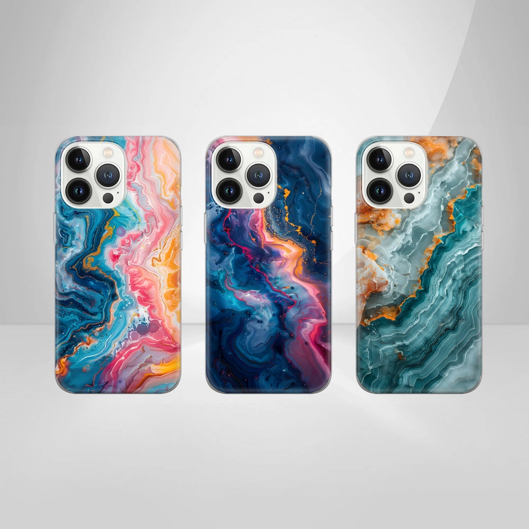Marble Phone Case Stone Cover for iPhone 17 Pro Max, 16e, 15, 14, 12 ...