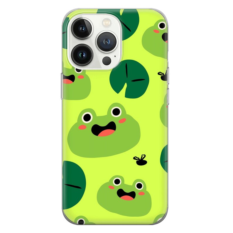 Cute Frog Phone Case Amphibian Cover Fit for iPhone 15 Pro Max, 14 Plus ...