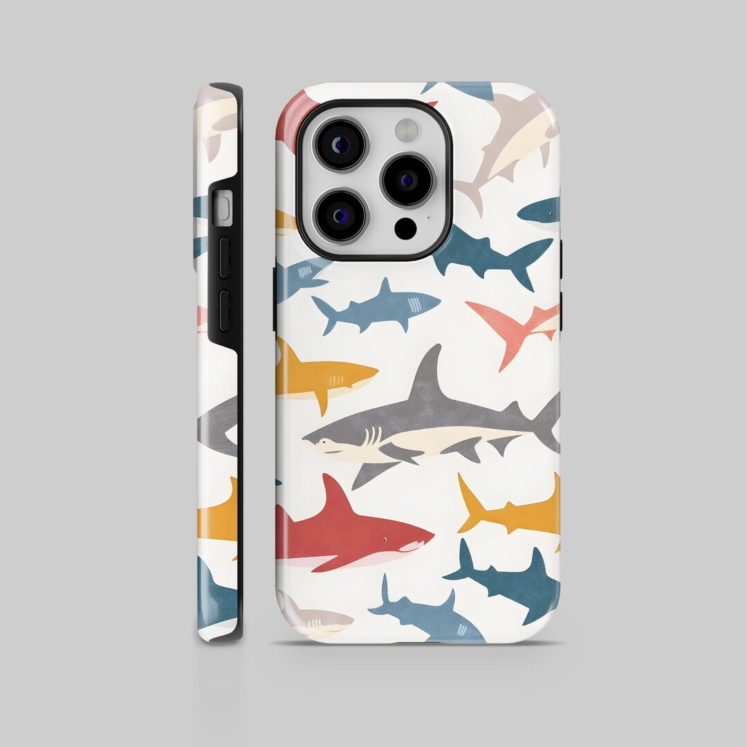 Shark Phone Case Marine Life TOUGH Cover for iPhone 17 Pro Max, 16e, 15 ...