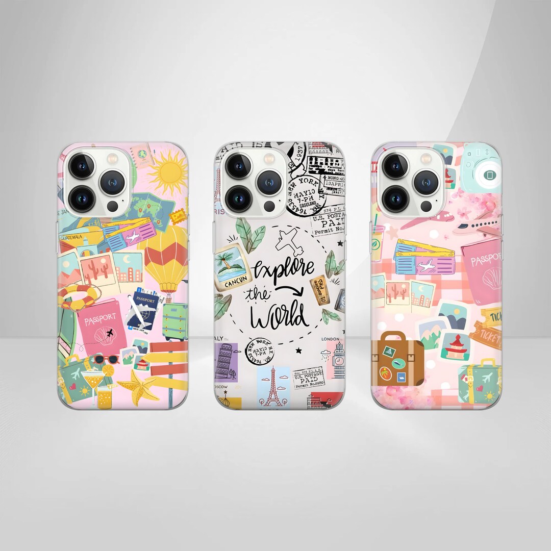Travel Phone Case Aviation Cover for iPhone 17 Pro Max, 16e, 15, 14, 12 ...