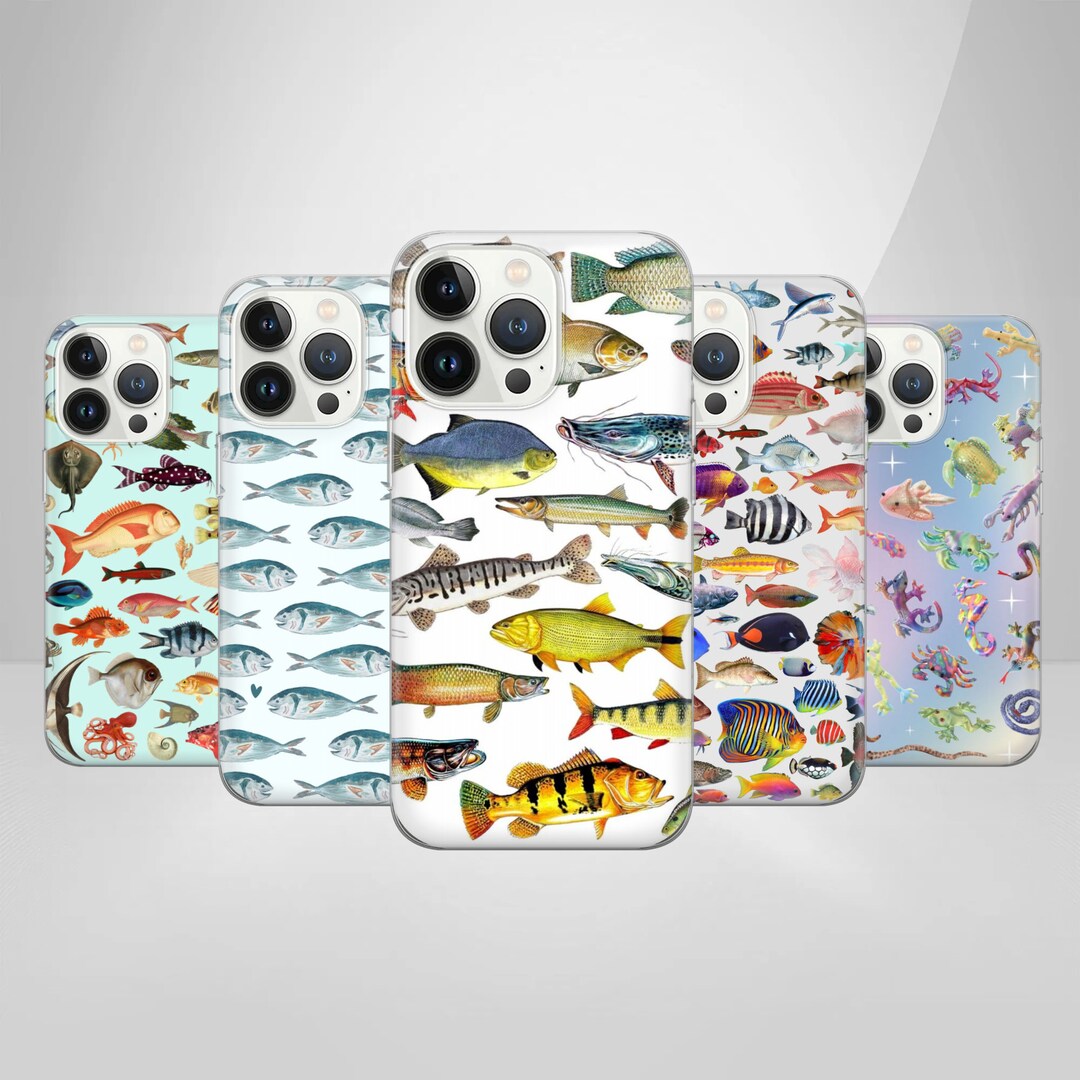 Sea Fish Phone Case Nautical Cover Fit for iPhone 15 Pro Max, 14 Plus ...