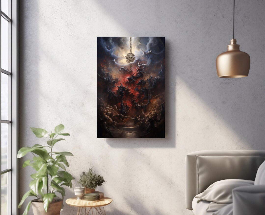 Chaos and Order Surreal Canvas Art Print, Fantasy Symbolism Wall Art ...