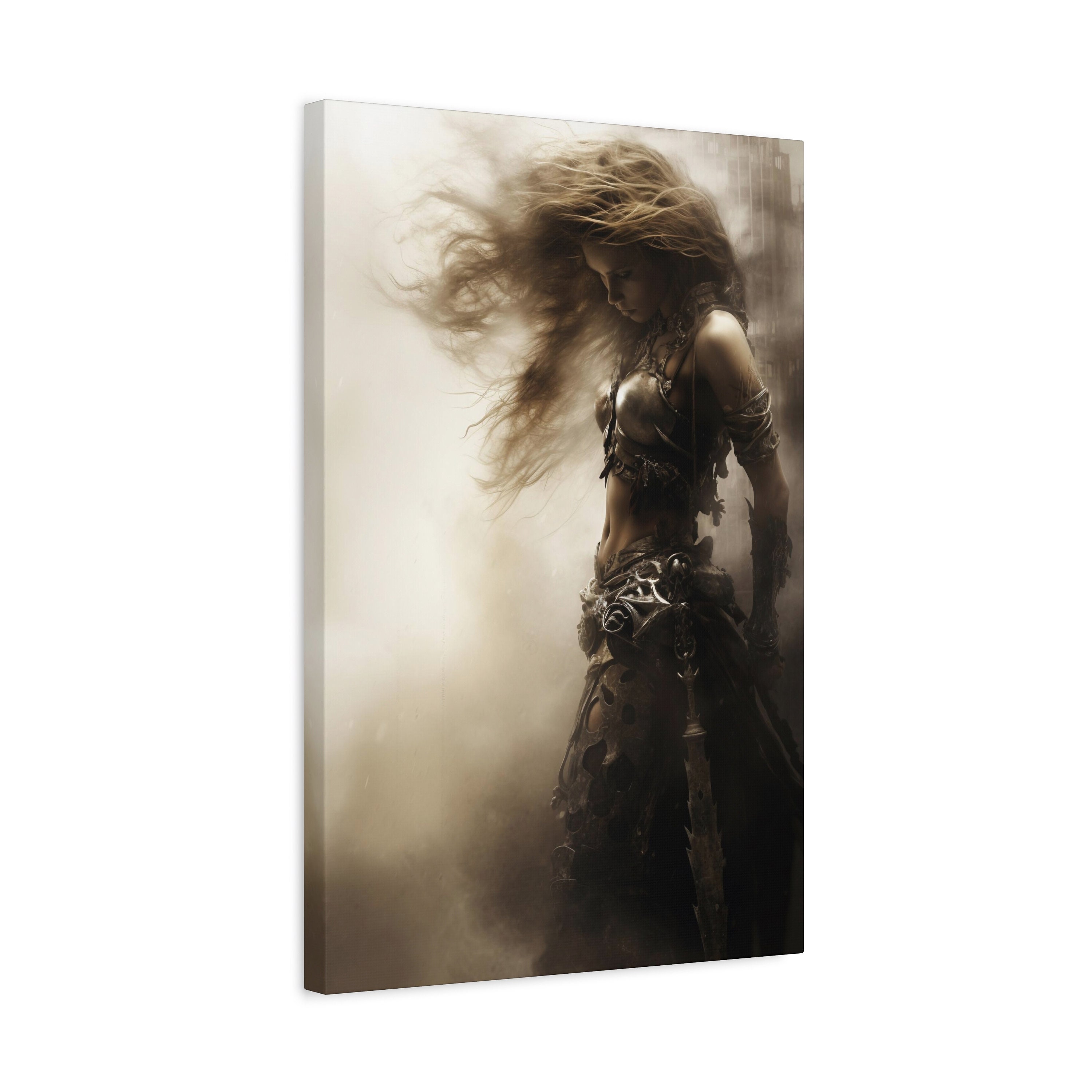 Warrior Woman Canvas Art, Power and Poise Art Composition, Strength and ...