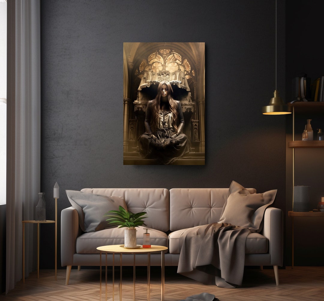 Skull Paradox Canvas Art, Optical Illusion Digital Painting, Gothic Art ...
