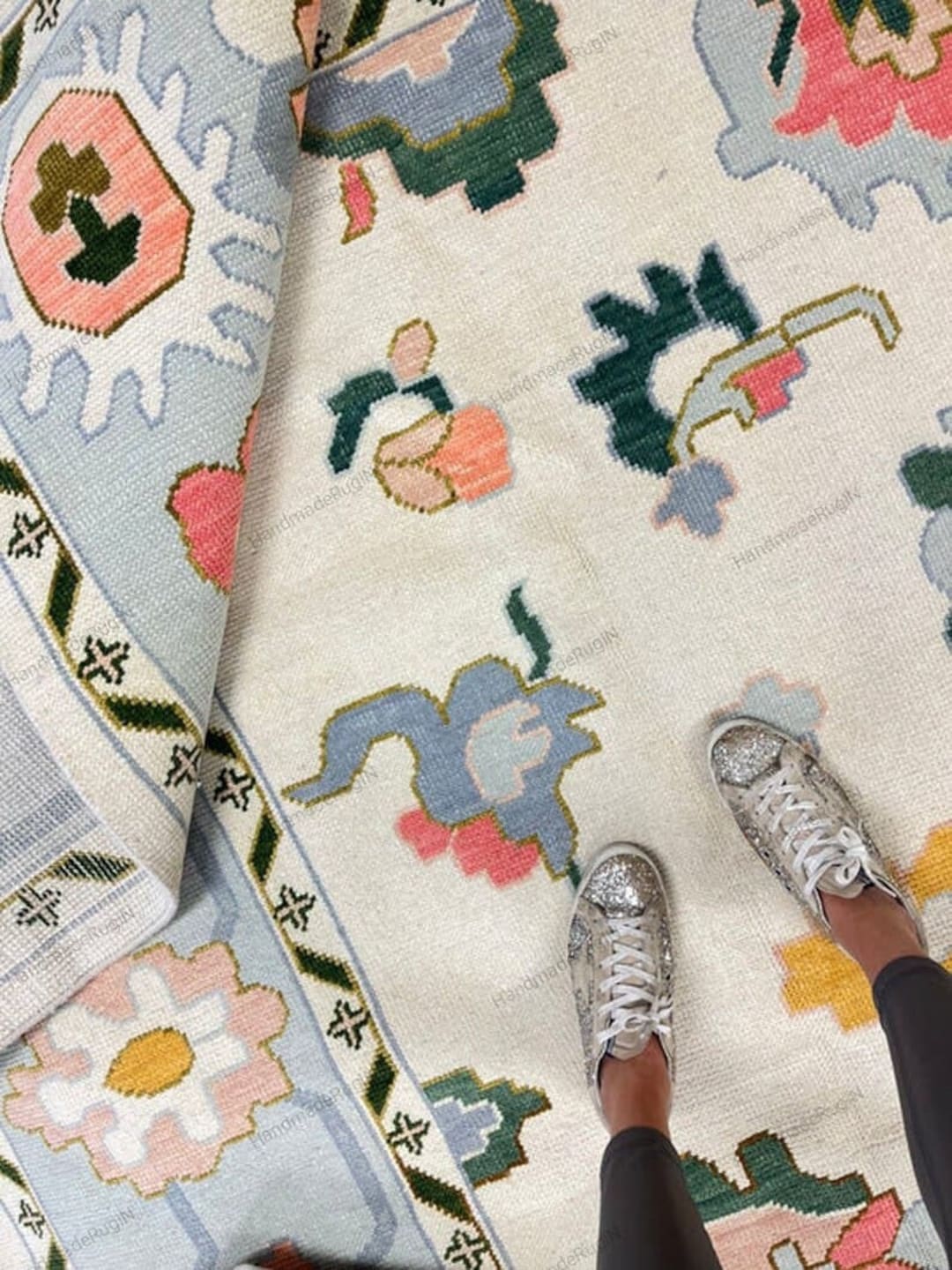 Turkish Knot Rug Modern Oushak Rug for Living Room Area Rug,3x5,8x10 ...