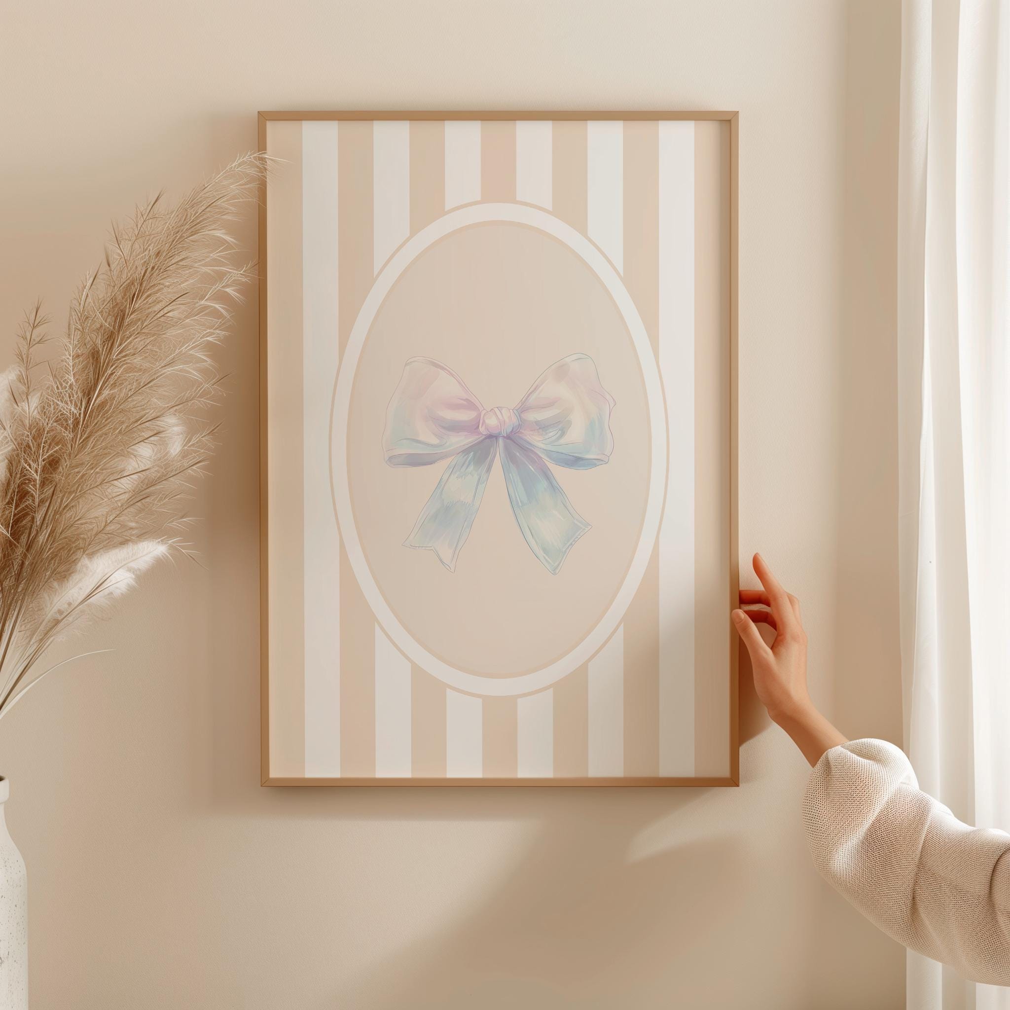 Trendy Bow Wall Art - Aesthetic Preppy & Cottagecore Room Decor ...