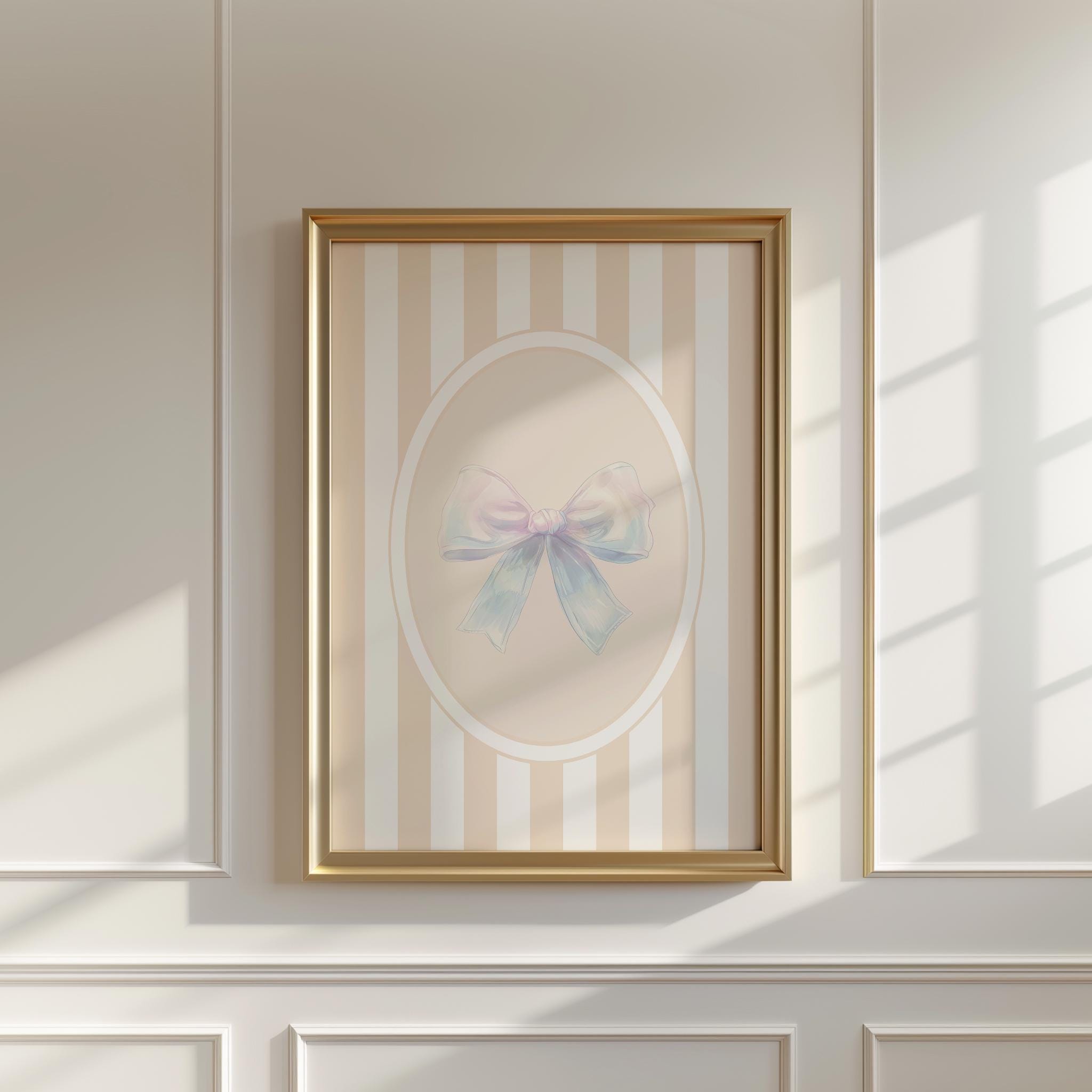 Trendy Bow Wall Art - Aesthetic Preppy & Cottagecore Room Decor ...