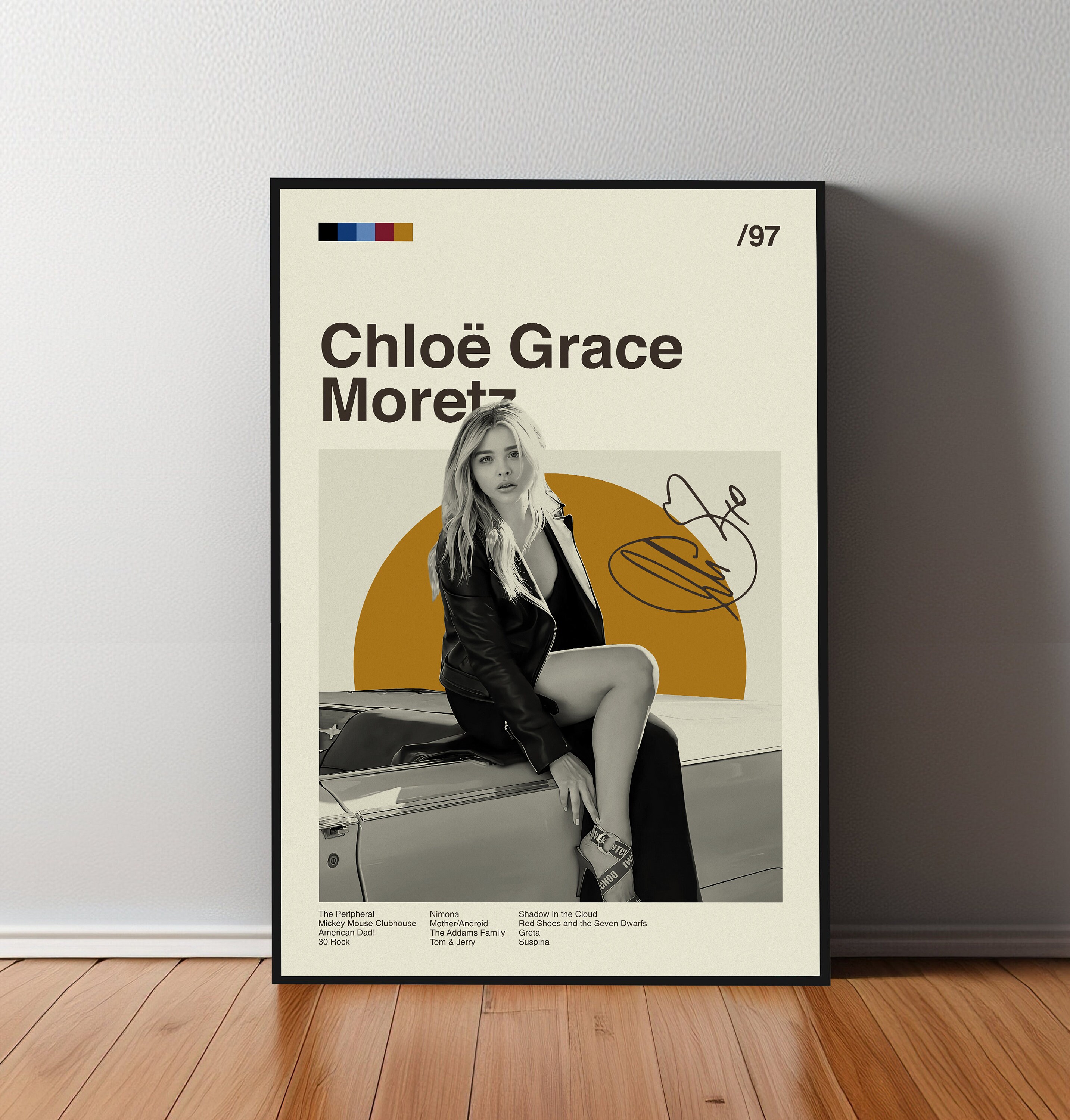 Chloe Grace Moretz Poster, Movie Poster, Retro Modern Art, Minimalist ...