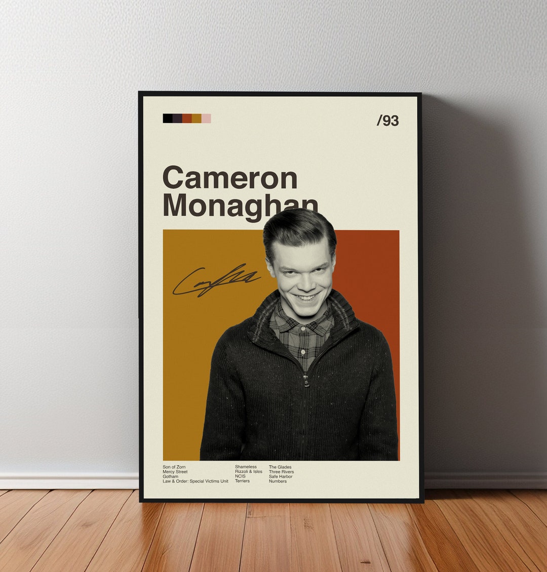 Cameron Monaghan Poster, Vintage Poster, Retro Poster, Minimalist Art ...