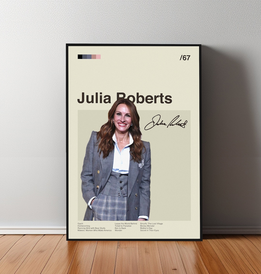 Julia Roberts Poster, Movie Poster, Minimalist Art, Vintage Poster ...