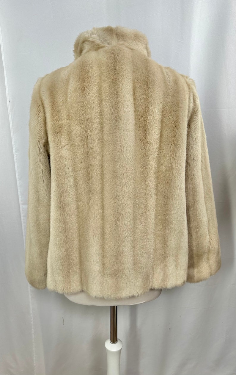 Vintage Faux Fur Short Jacket From St Michaels Size 14, Cream Coloured ...