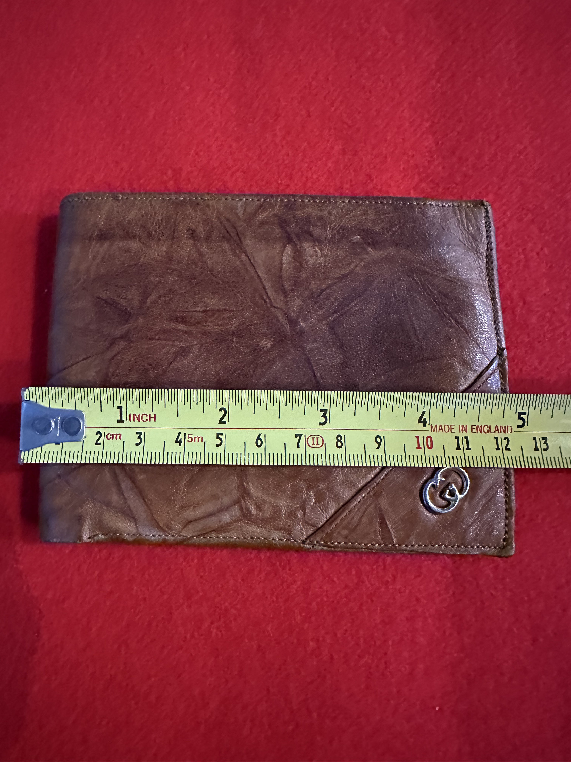 Vintage 1970/80s Real Leather Gucci Accessory Collection Wallet Conker ...
