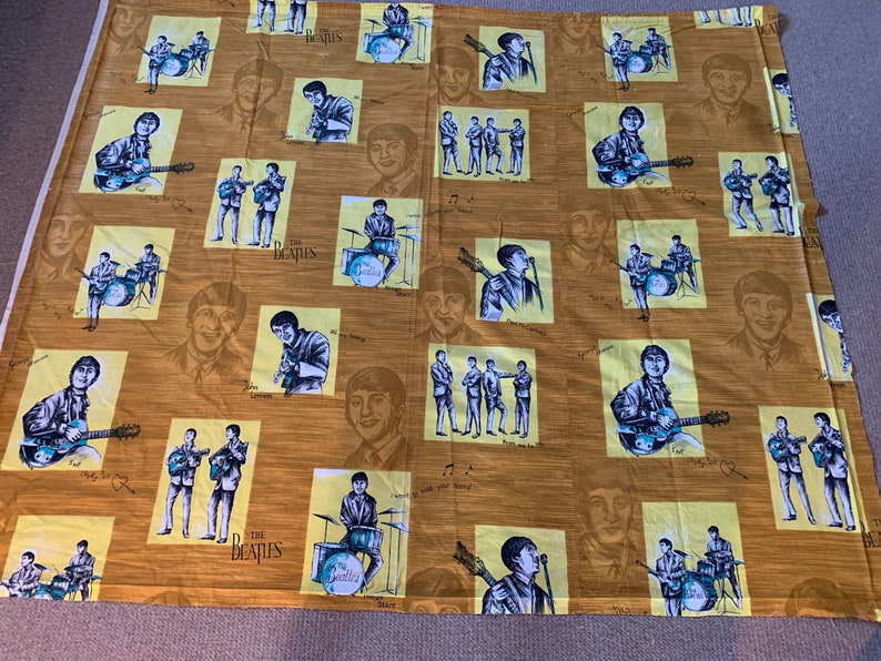 Original Vintage Rare Beatles Curtain Fabric - Etsy