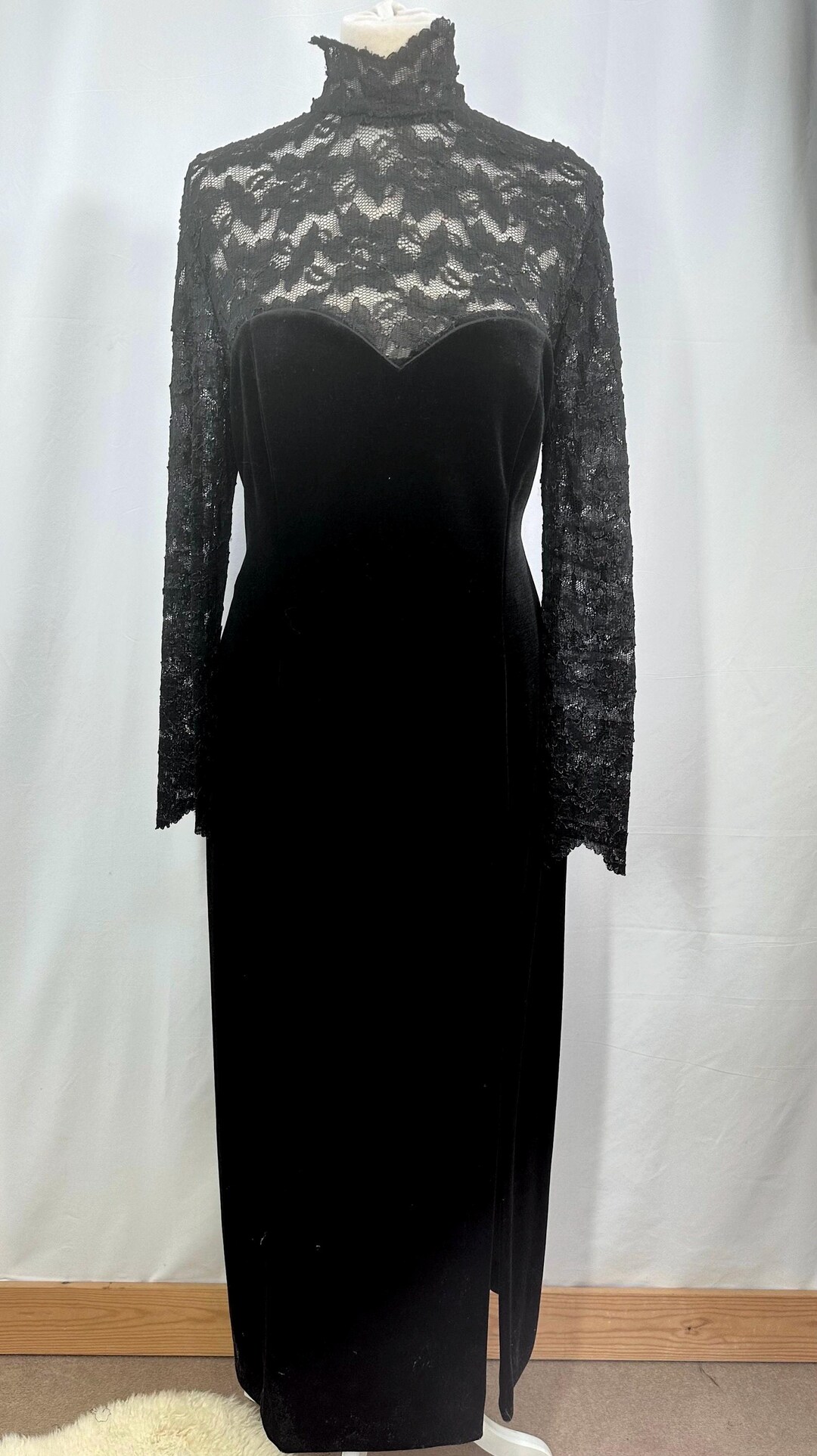 Vintage Frank Usher Black Sexy Evening Dress, Special Occasion Dress ...