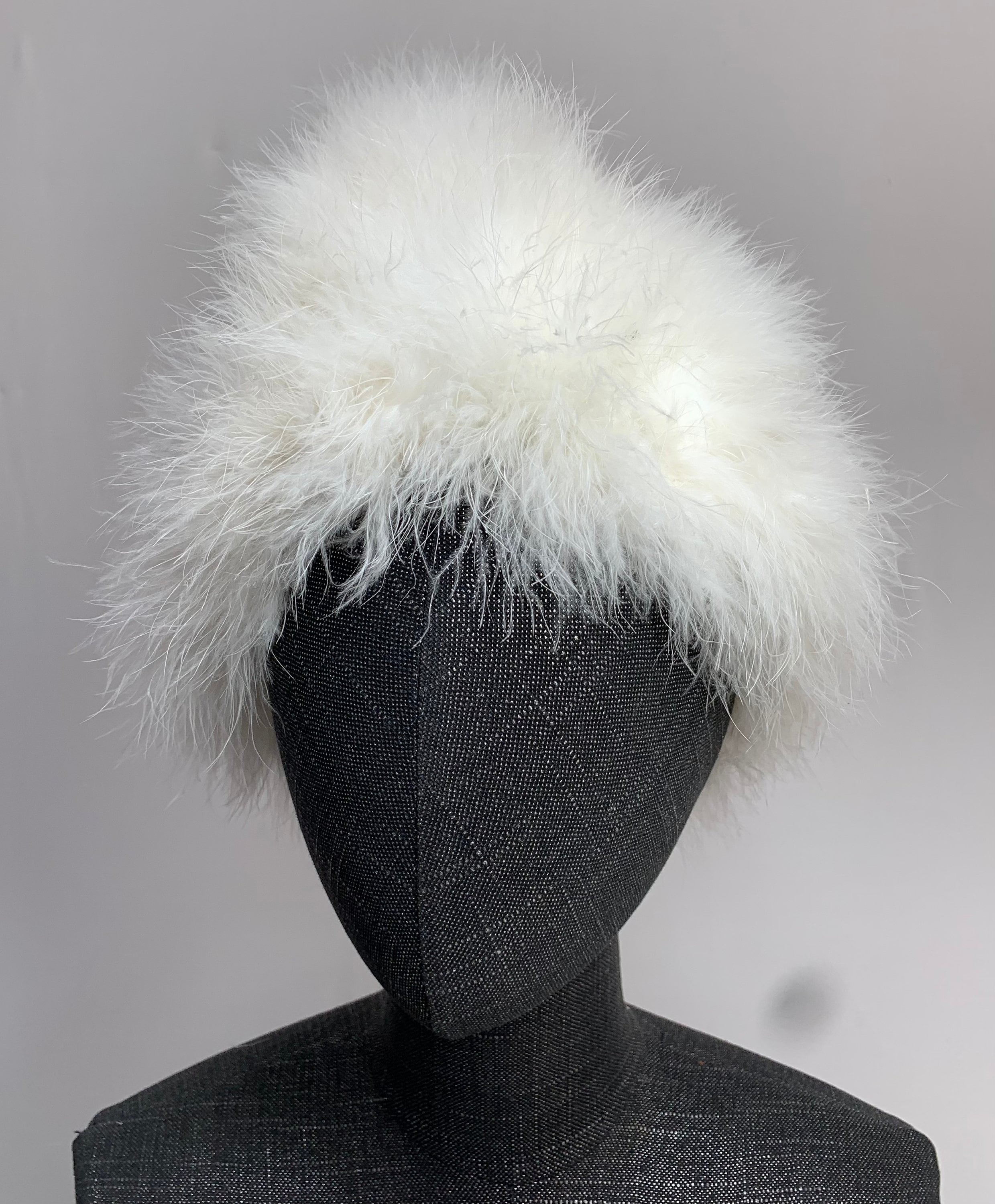 Vintage 1960 Ostrich Feather Hat Made in Yugoslavia - Etsy