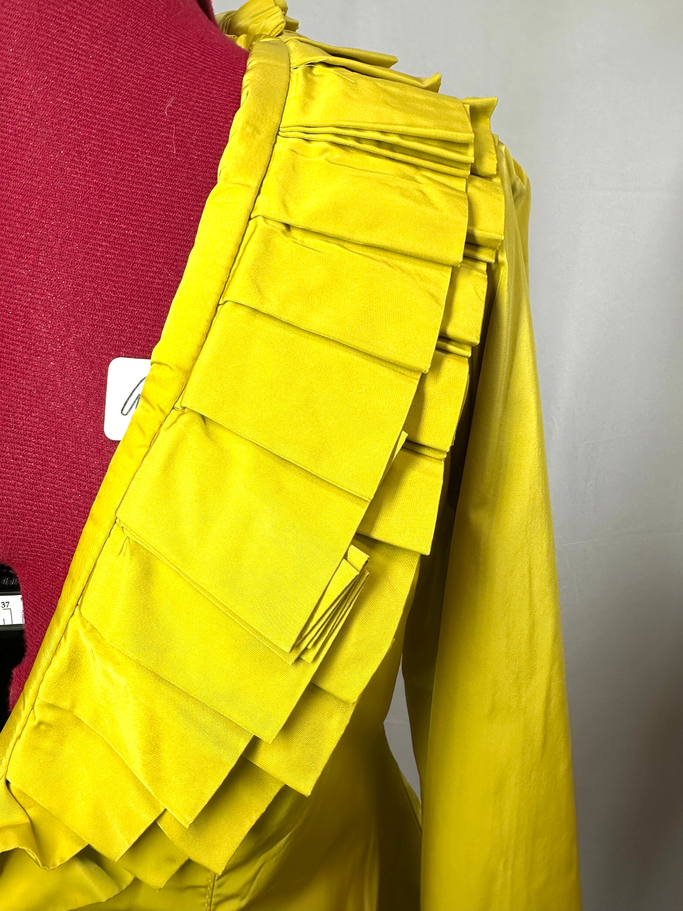 Extremely Stricking Special Satin Jacket by Speziale per Una Saffron ...