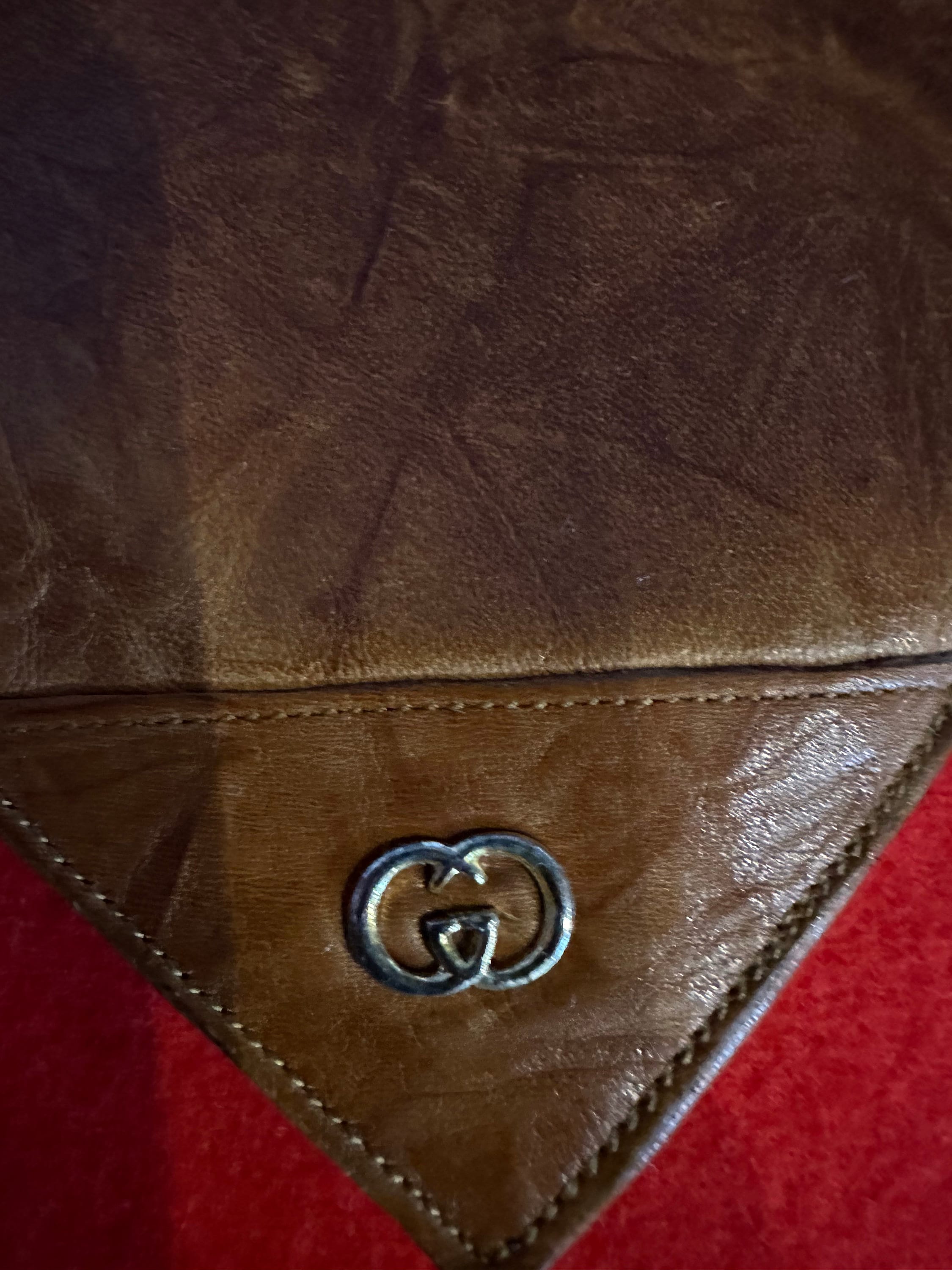 Vintage 1970/80s Real Leather Gucci Accessory Collection Wallet Conker ...