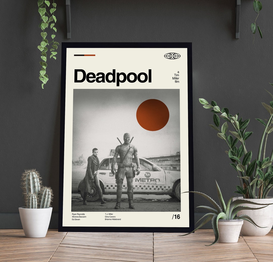 Deadpool Movie Poster, Marvel Superhero, Deadpool Art, Modern Vintage ...