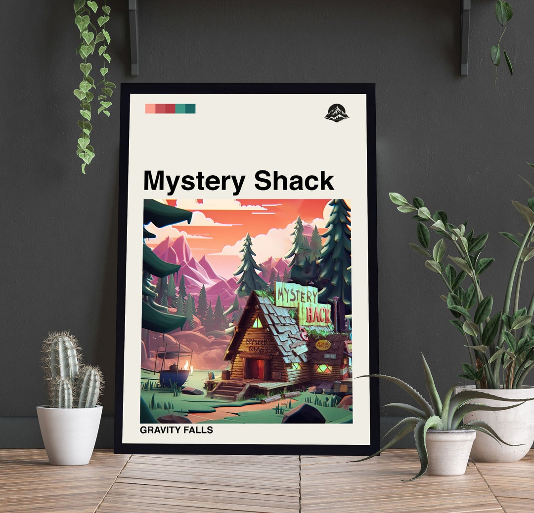Mystery Shack, Mystery Shack Poster, Minimalist Movie Poster, Vintage ...