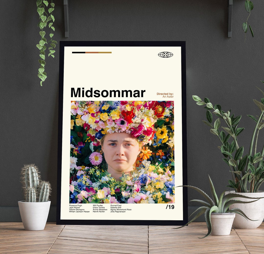 Midsommar Poster, Midsommar Print, Minimalist Movie, Vintage Retro ...
