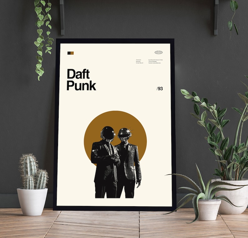 Daft Punk Poster, Daft Punk Art, Vintage Modern, Custom Poster ...
