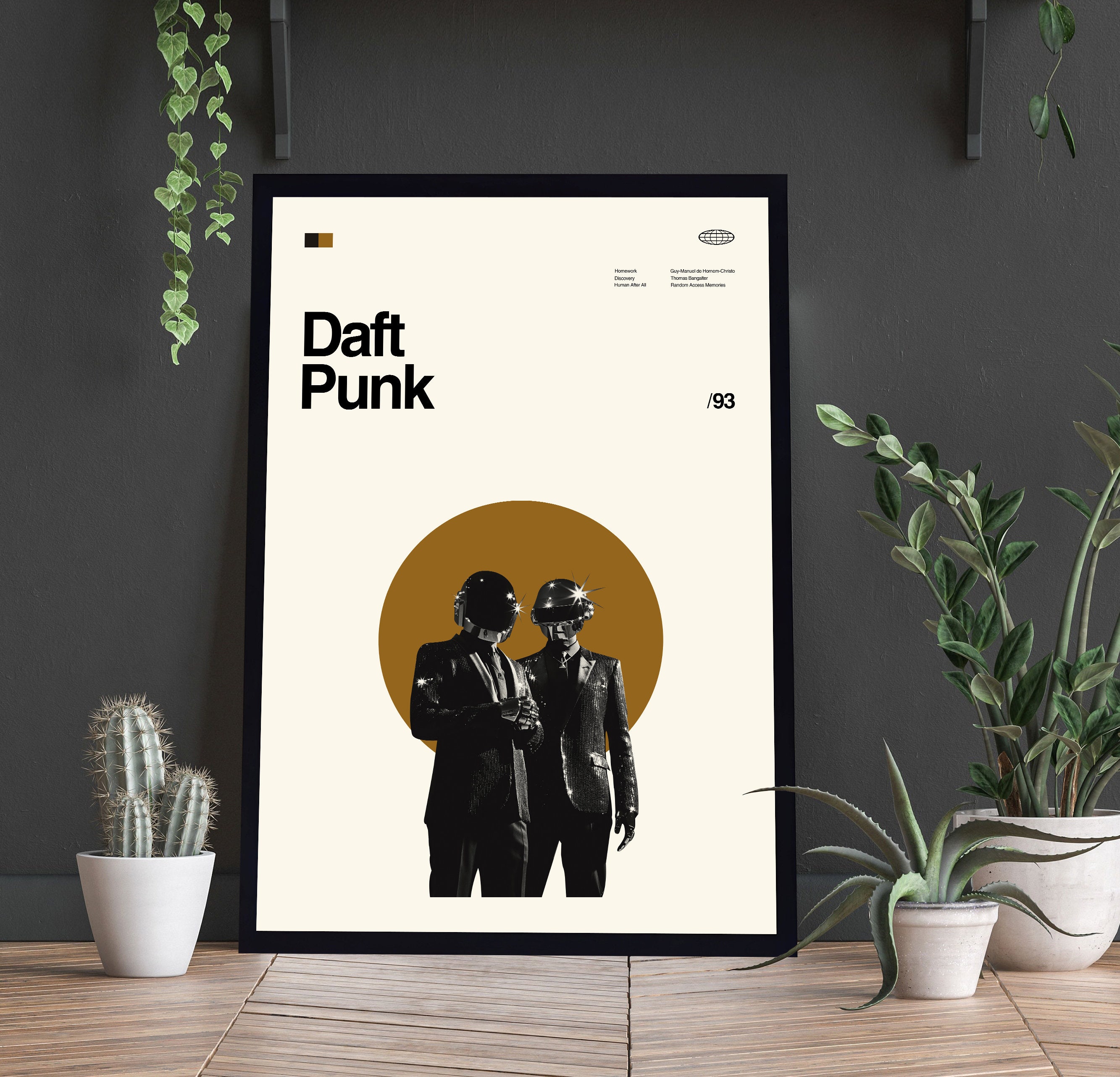 Daft Punk Poster, Daft Punk Art, Vintage Modern, Custom Poster ...