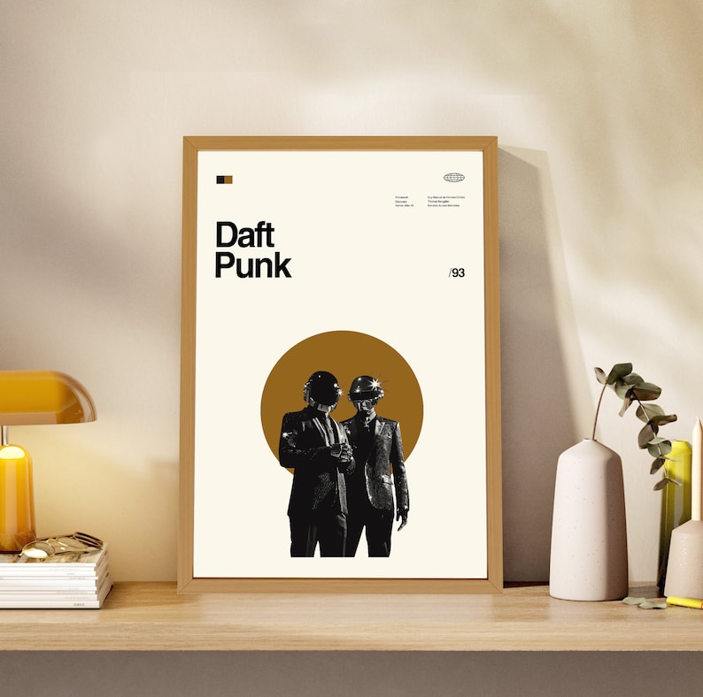 Daft Punk Poster, Daft Punk Art, Vintage Modern, Custom Poster ...
