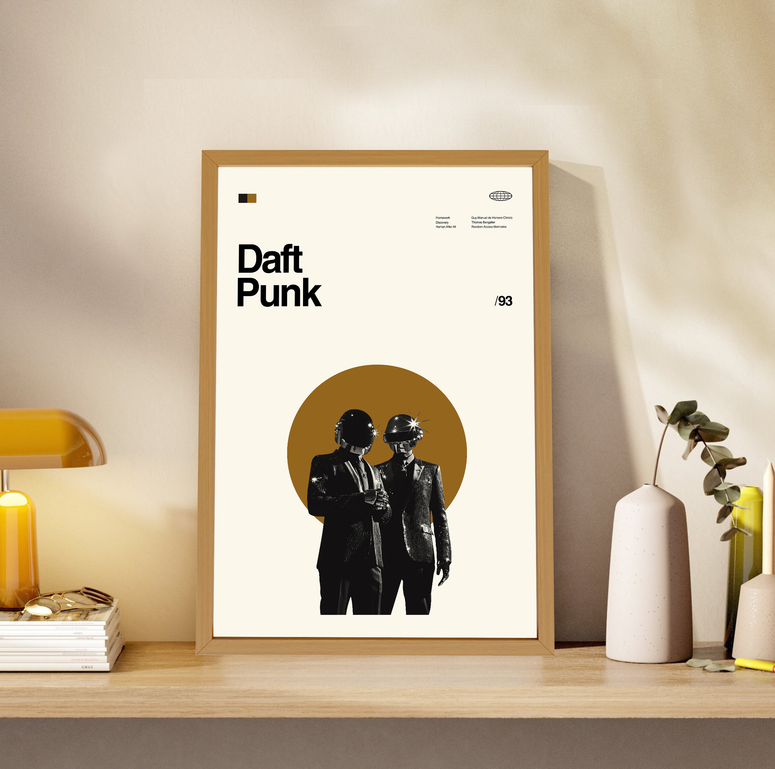 Daft Punk Poster, Daft Punk Art, Vintage Modern, Custom Poster ...