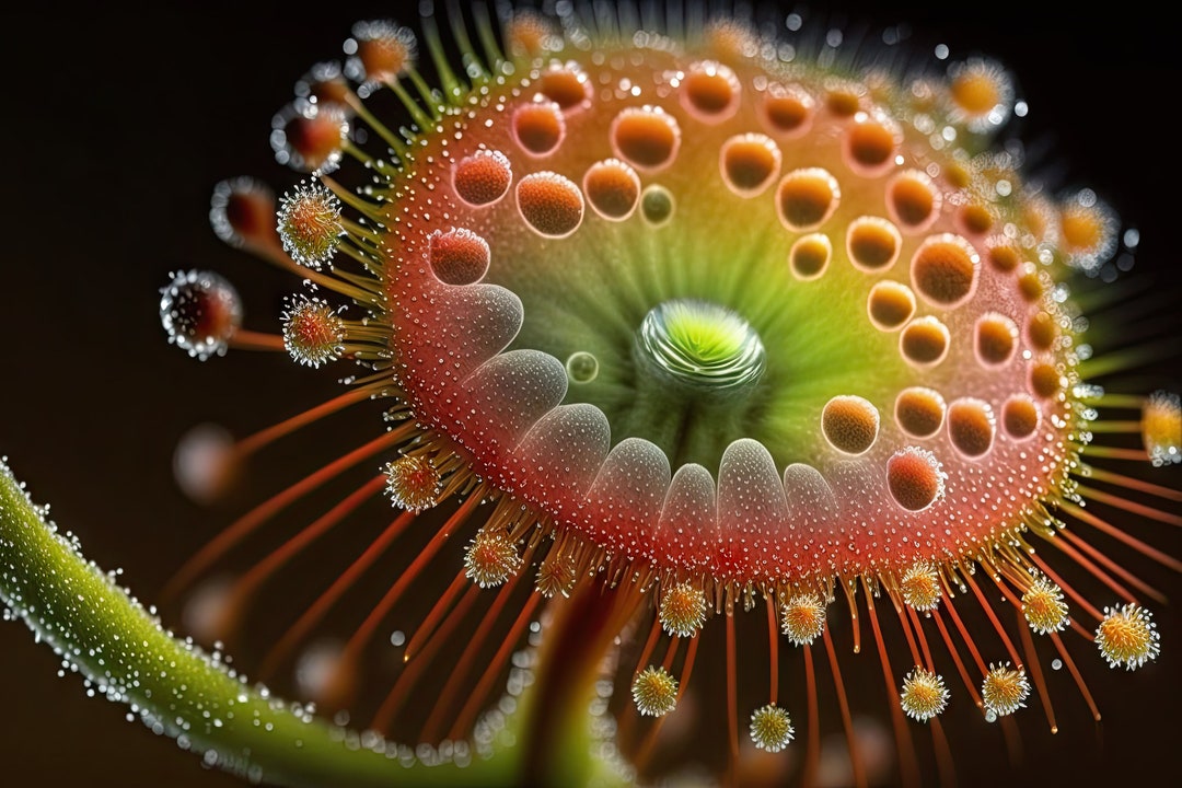 Australian Sundew Landscape Macro AI Digital Art Ready to Print in ...