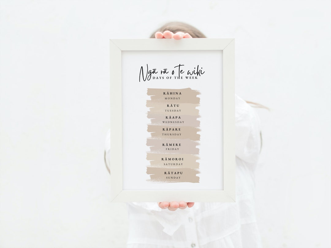 Days of the Week ngā Rā O Te Wiki Digital Download Te Reo Maori - Etsy