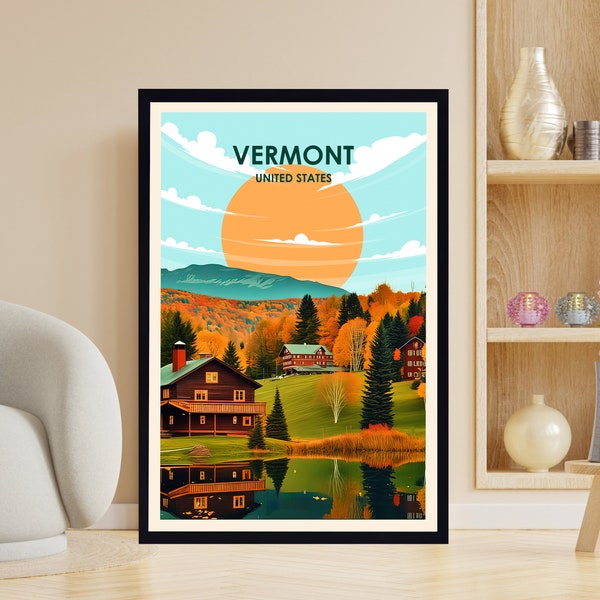 Vermont Wall Art - Etsy