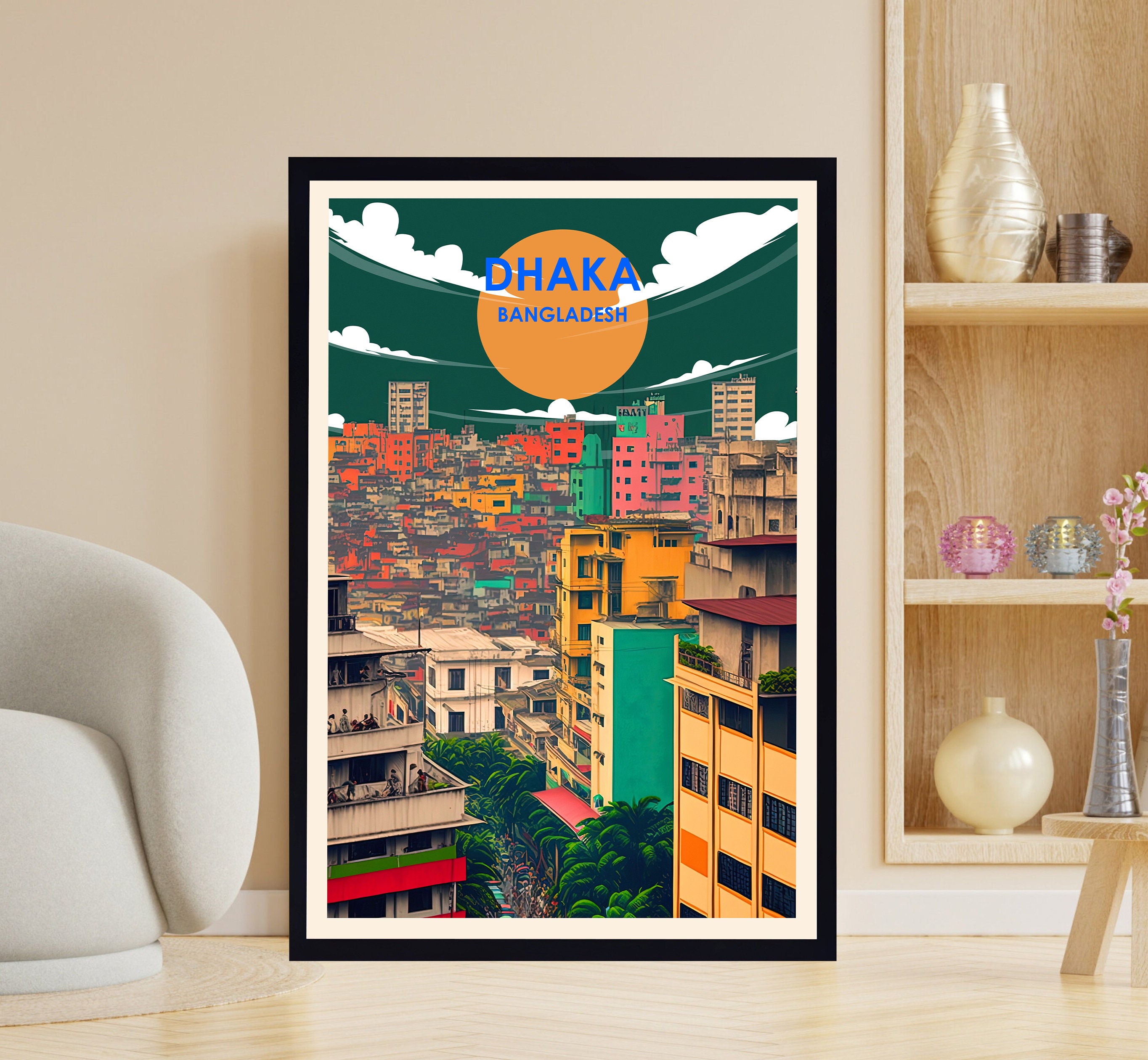 Dhaka Poster Bangladesh Art Dhaka Print Dhaka Art - Etsy