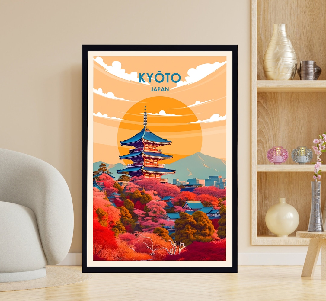 Kyoto Travel Poster Kyoto Print Kyoto Art Japan Poster - Etsy
